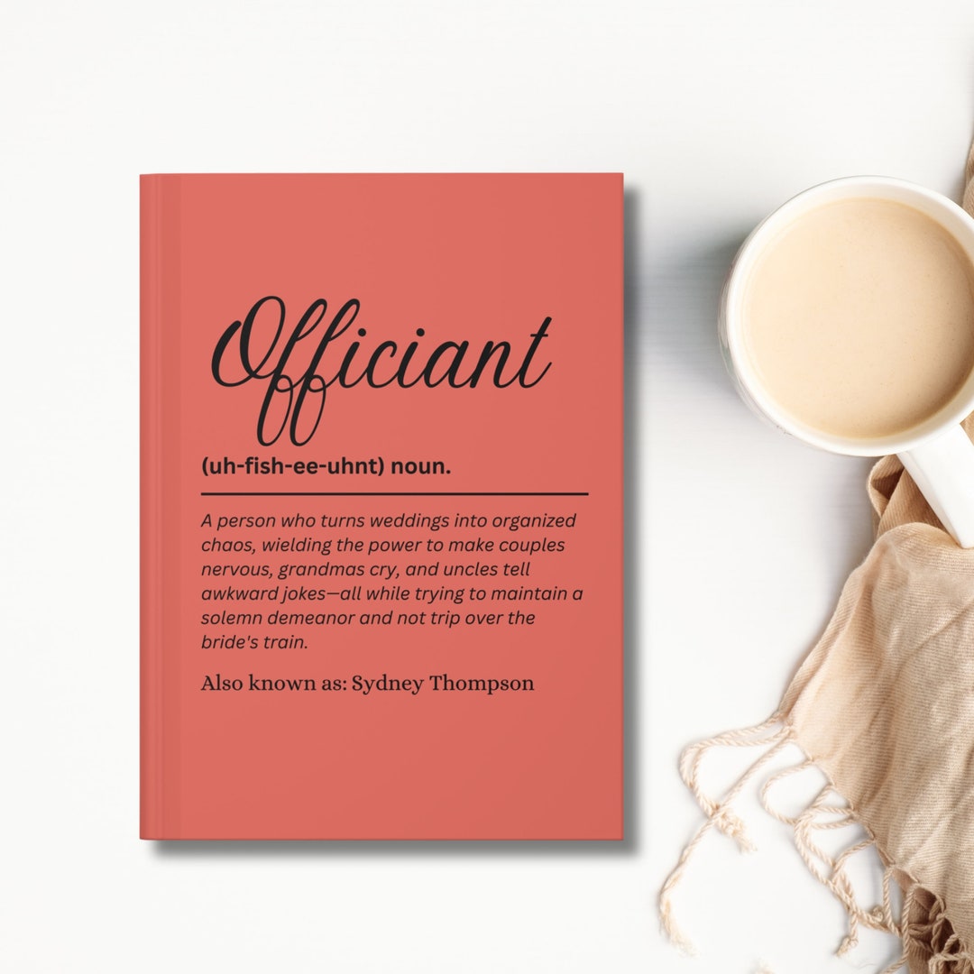 Personalized Wedding Officiant Journal, Custom Officiant Proposal ...