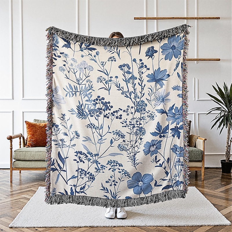 Floral Blanket - Etsy