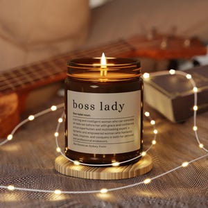 Personalized Boss Lady Candle, Custom Funny New Business Owner Gift for ...