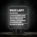 Personalized Boss Lady Led Sign Acrylic Light, Funny New Business Owner ...