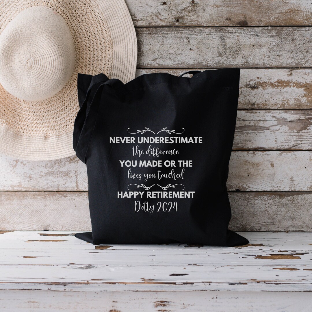 Personalized Retirement Tote Bag Gift, Retirement Party Gifts ...
