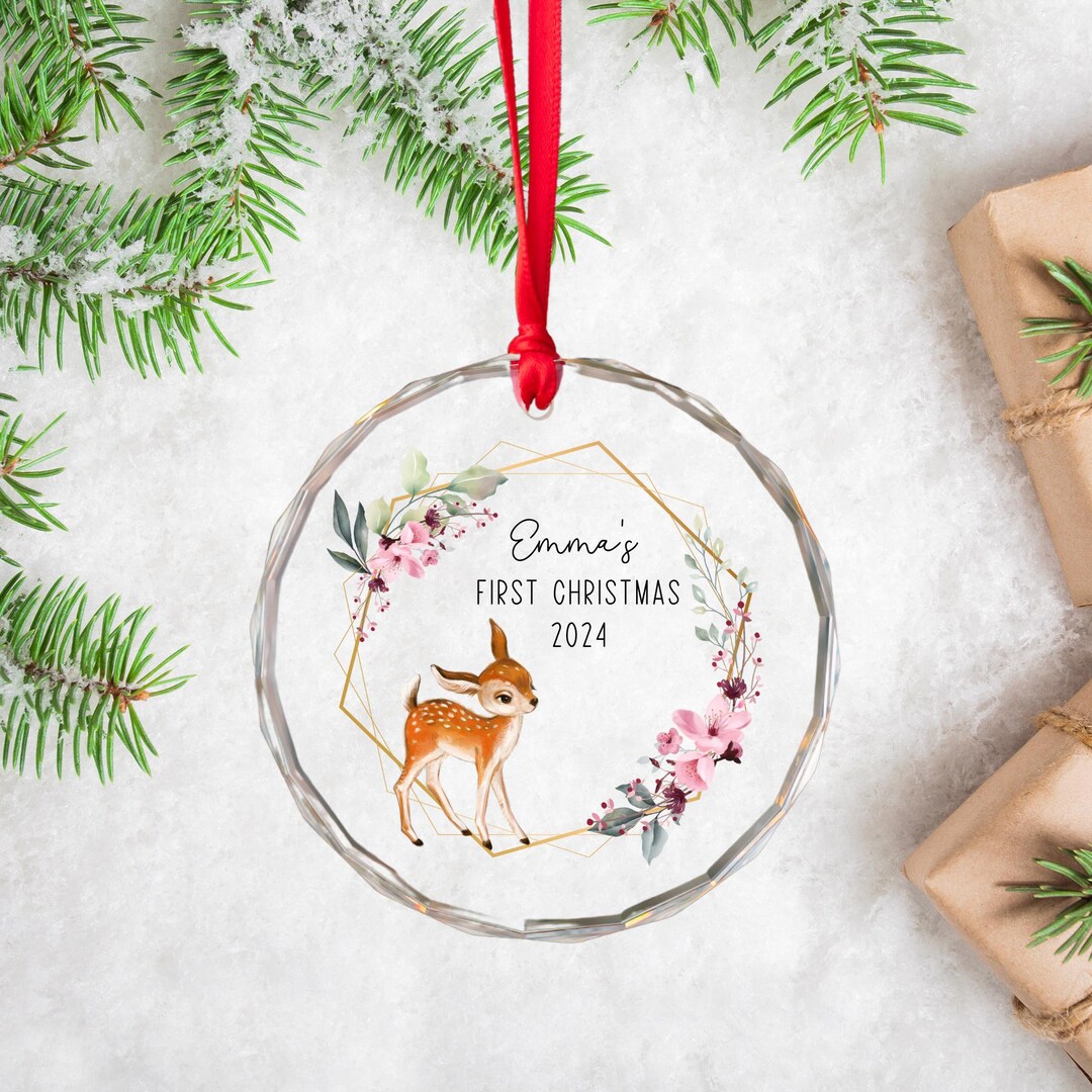 Personalized First Christmas Baby Ornament Gift, Baby Christmas ...