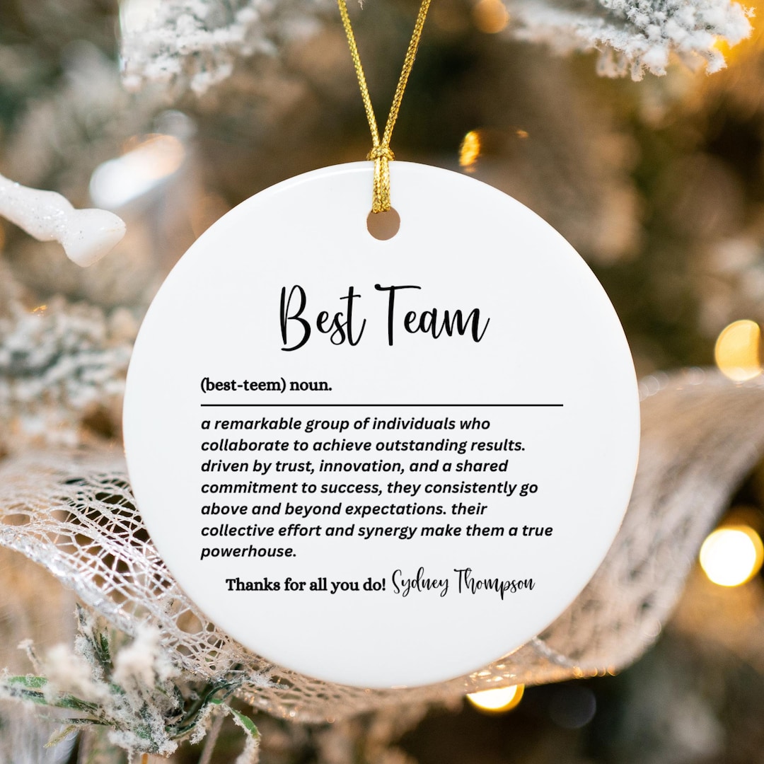 Best Team Personalized Ornament, Corporate Gift, Team Appreciation Gift ...