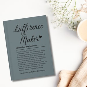 Difference Maker Journal Personalized Thank You Notebook for Coworker ...