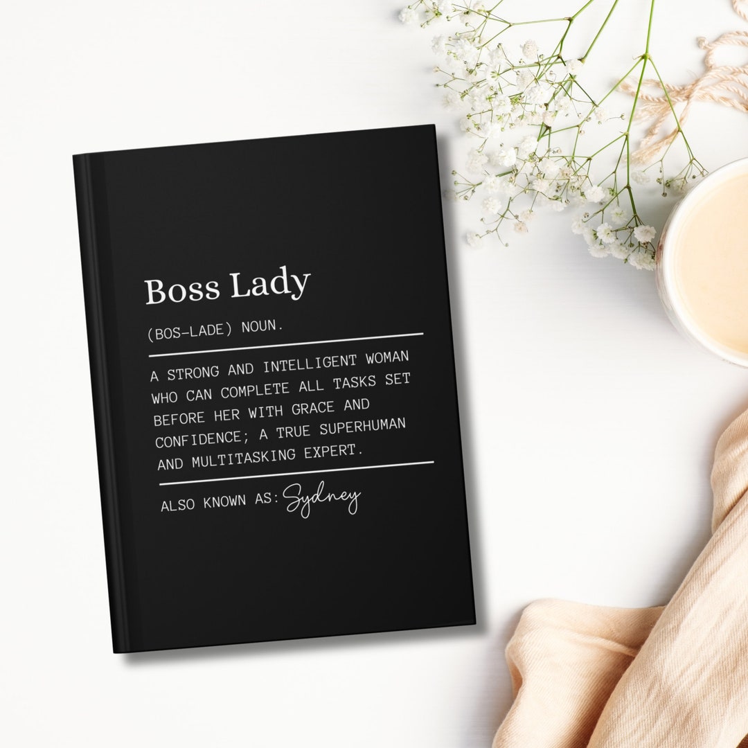 Personalized Boss Lady Journal Notebook, Funny New Business Owner Gift ...
