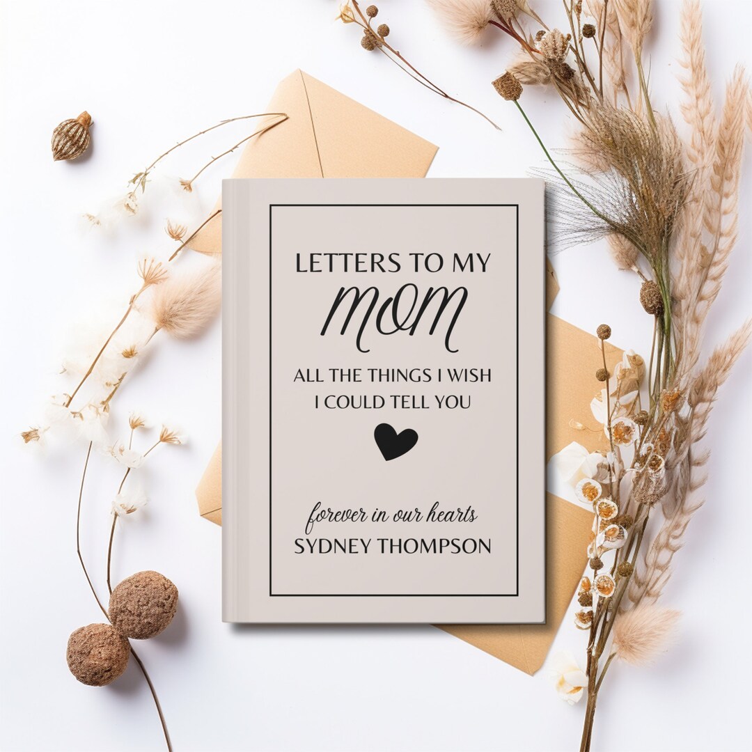 Custom Mom Memorial Journal Gift, Personalized Mom Memory Gift, Loss of ...