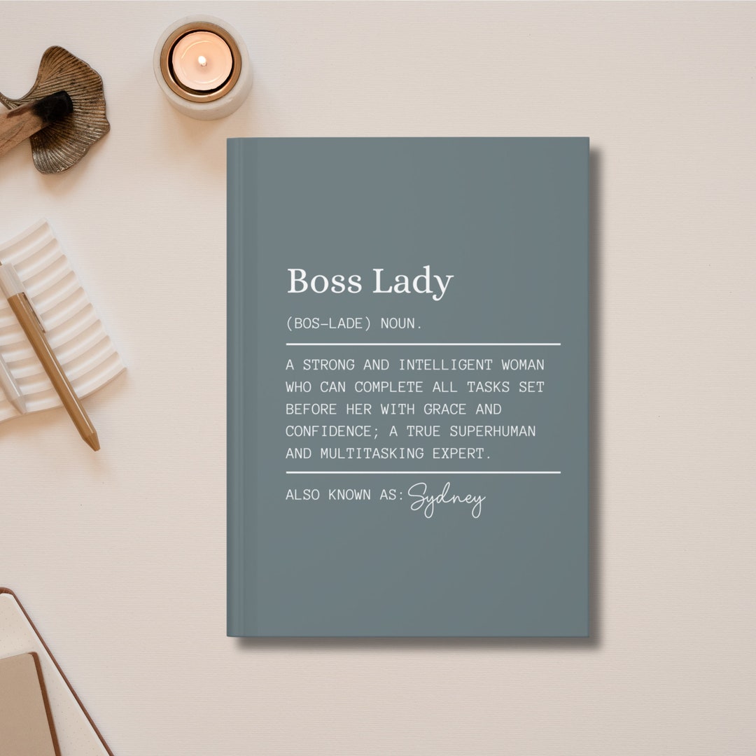 Personalized Boss Lady Journal Notebook, Funny New Business Owner Gift ...