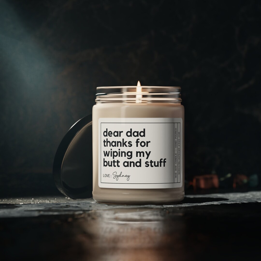 Personalized Fathers Day Candle Gift From Daughter, Gift From Kids ...