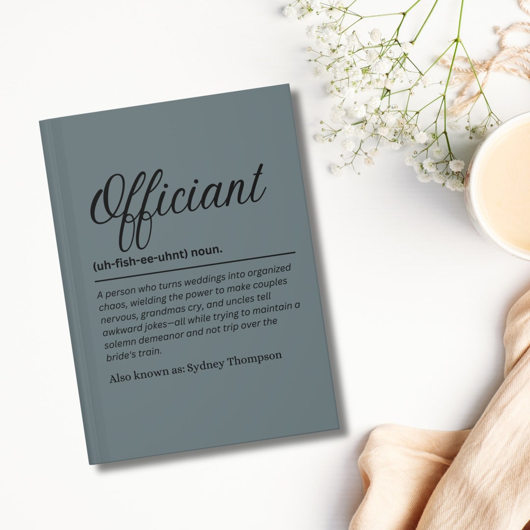 Personalized Wedding Officiant Journal, Custom Officiant Proposal ...