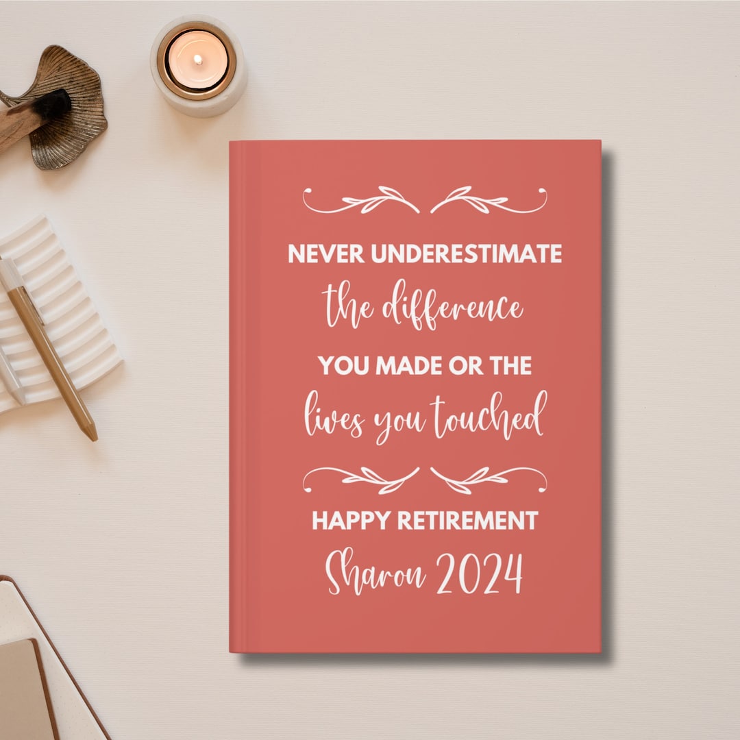 Personalized Retirement Party Journal Notebook Gift, Retirement ...