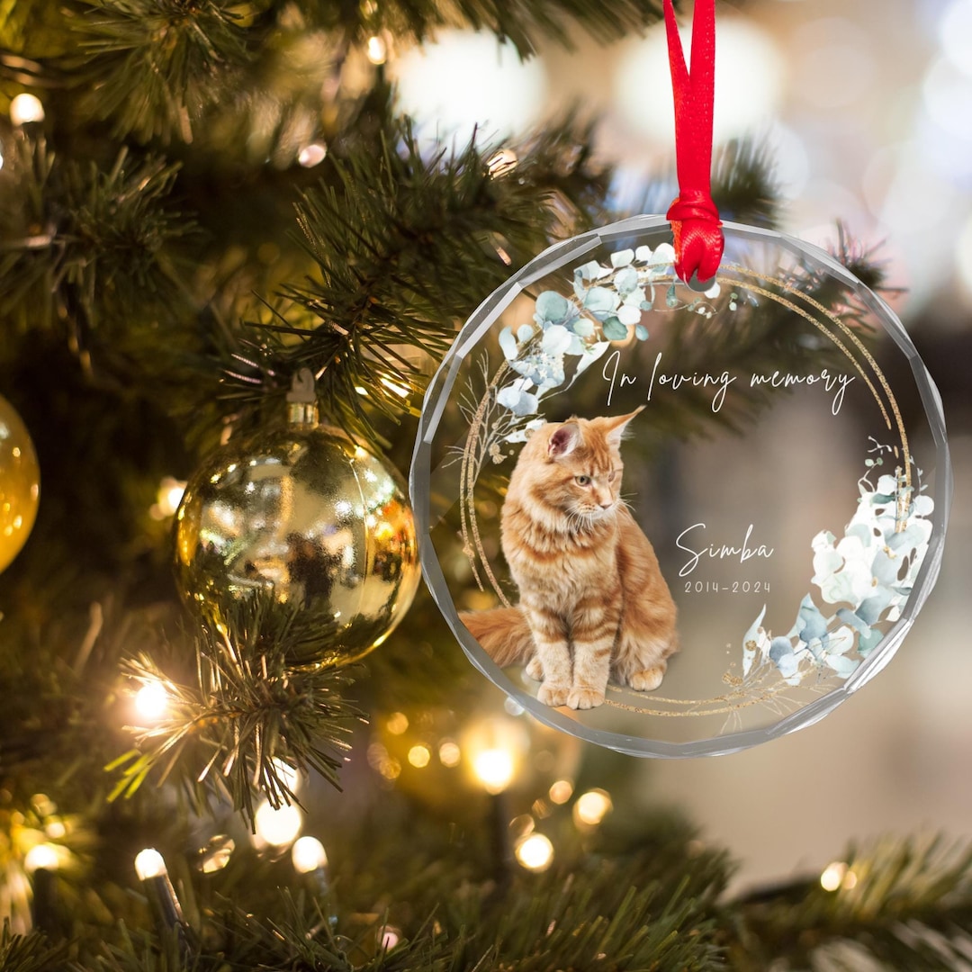 Custom Cat Memorial Ornament Gift, Cat Remembrance Gift, Catloss ...