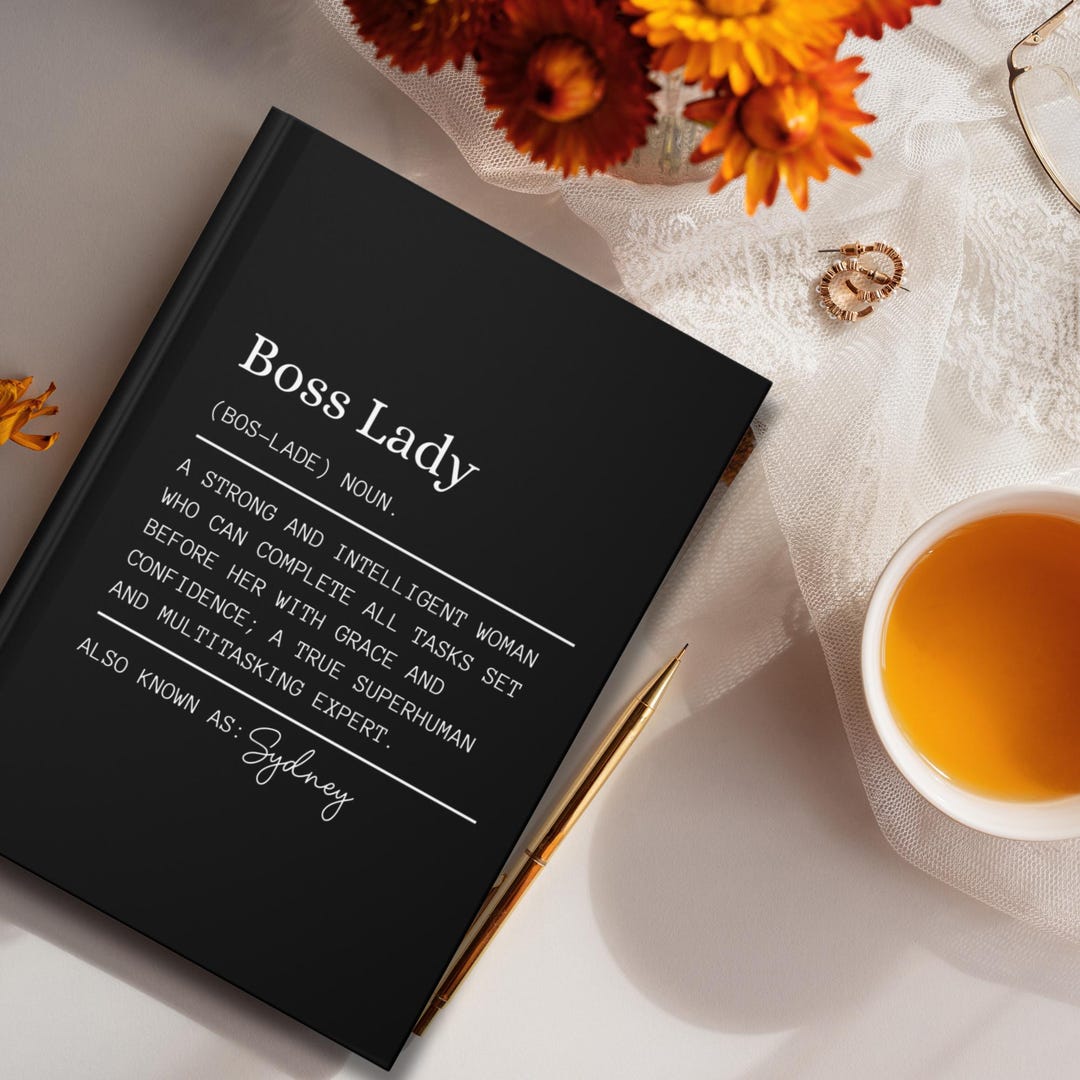 Personalized Boss Lady Journal Notebook, Funny New Business Owner Gift ...