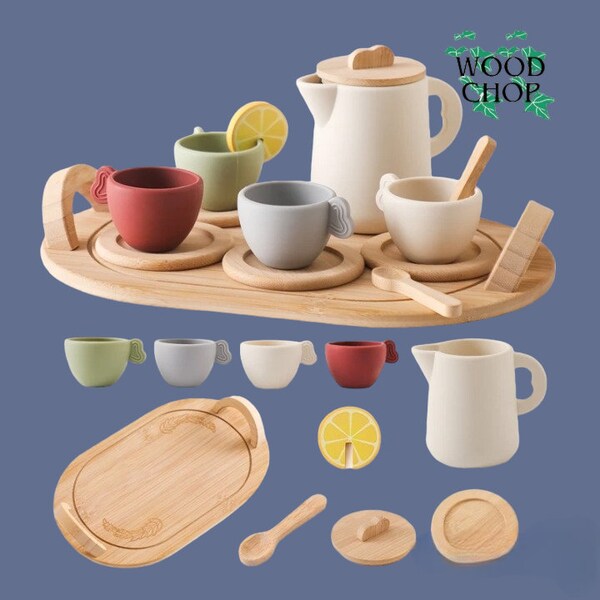 Wooden Tea Set - Etsy