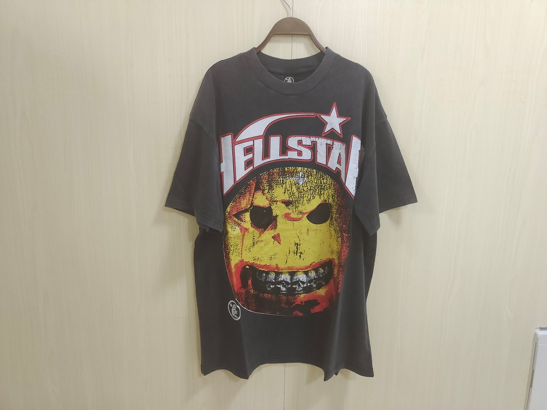 Hellstar Studios Evil Smile Short Sleeve Tee Shirt Washed Black - Etsy