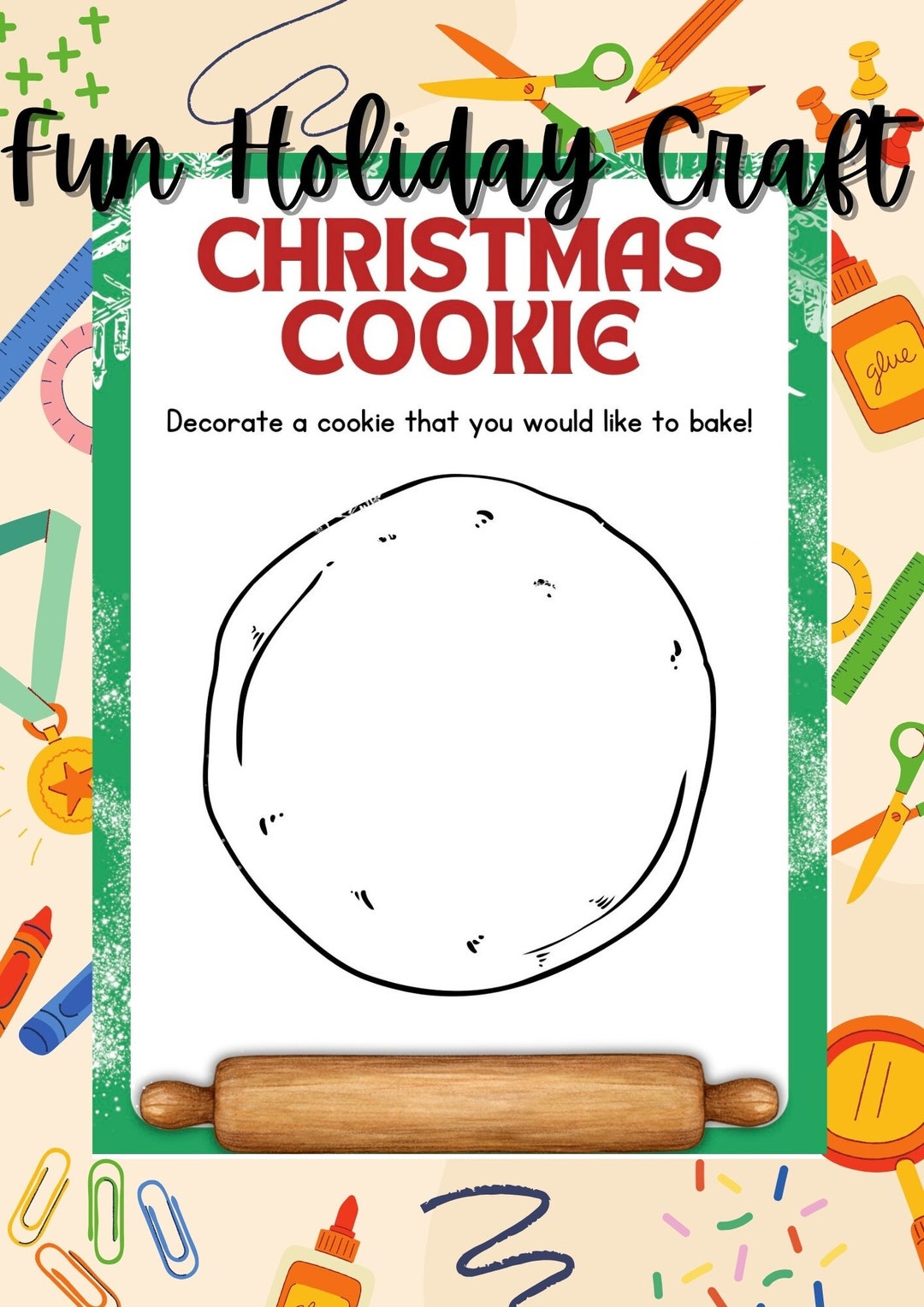 Holiday Cookie Decorating Activity for Toddlers - Christmas Printable ...