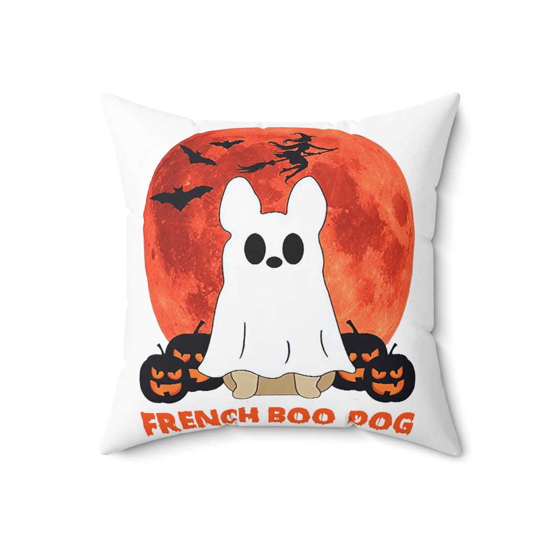 French Boo Dog Pillow Ghost Dog, Scatter Pillow, Sofa Decoration, Gifts ...