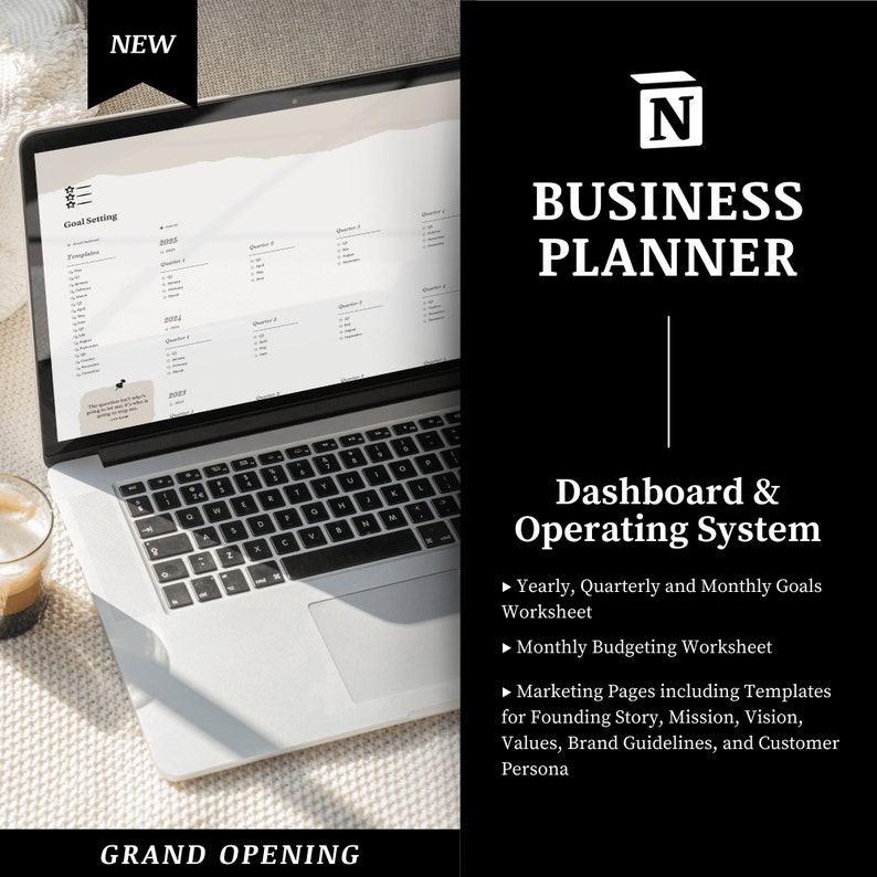 Notion Template Business Dashboard Business Planner for Freelancers or ...