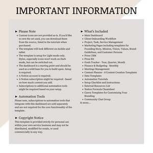 Notion Template Business Dashboard Service Business Bundle for ...