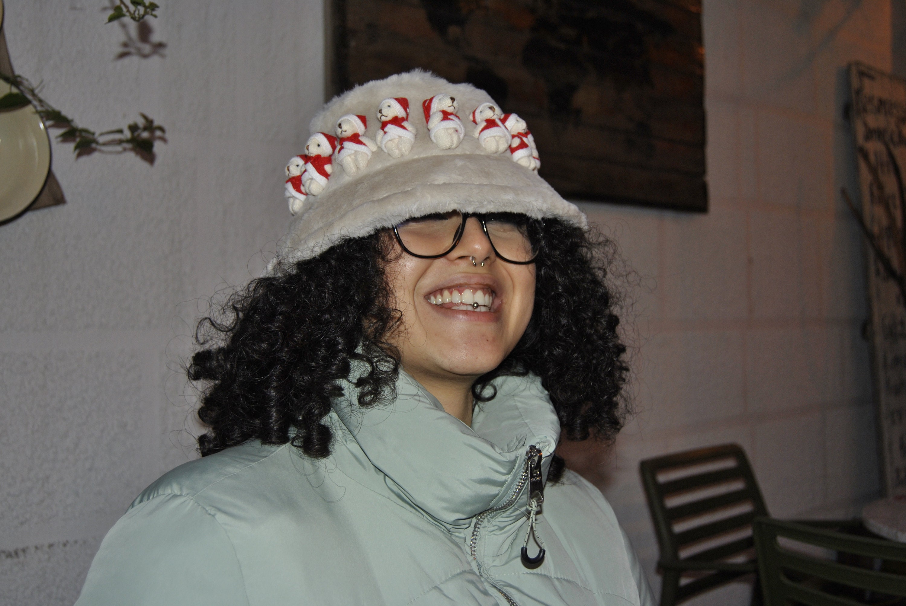 Mini Stuffed Animal Plush White Bucket Hat for Christmas Gift - Etsy