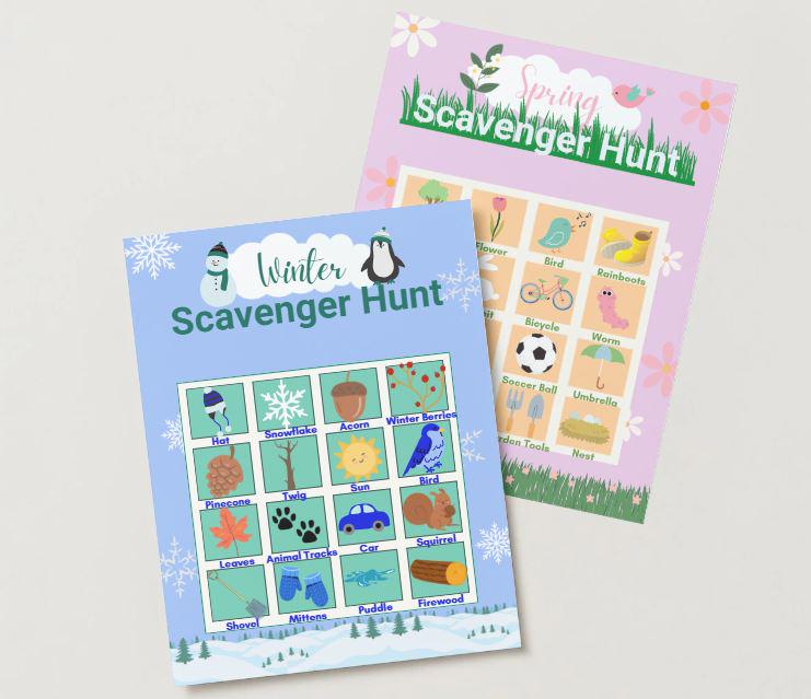 Seasonal Scavenger Hunt Printable - Fun Activity for Toddlers ...