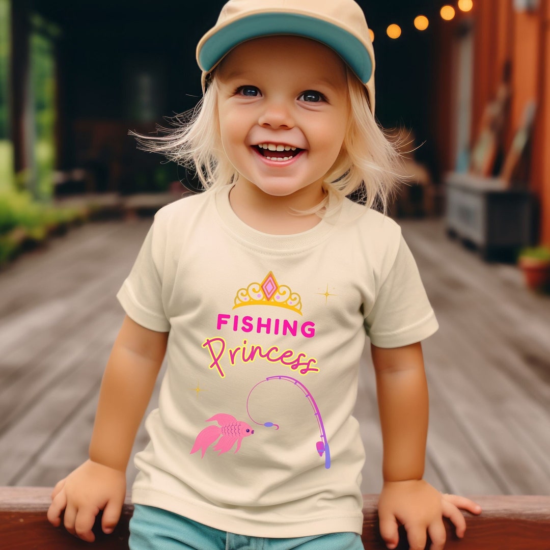 Toddler Girl Fishing Shirt, Fishing Princess, Toddler Nature Tee ...