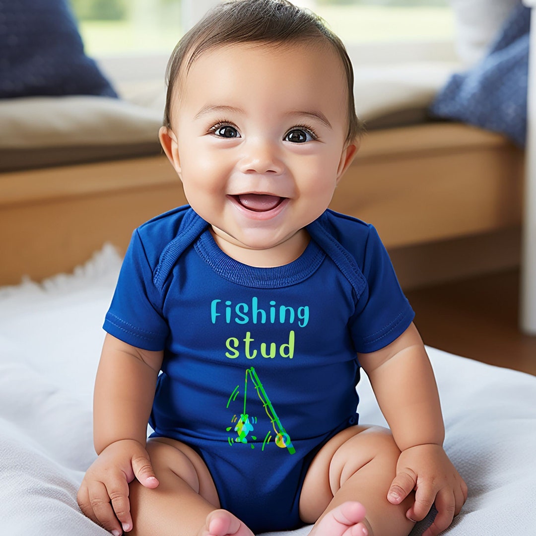 Baby Boy Fishing Onesie®, Baby Boy Fishing Outfit, Baby Fishing Clothes ...