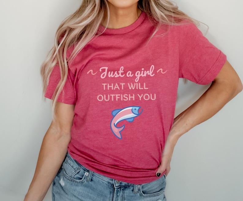 Cute Fishing Shirt Girls Fishing T-shirt Fishing for Her Womens Fly ...