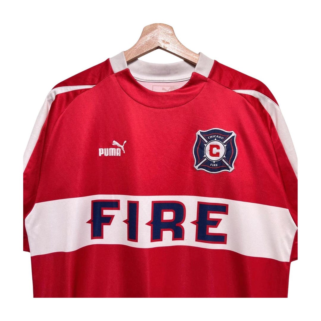 Vintage 2005 MLS Chicago Fire Home Kit Puma Red Jersey Size L Rare ...