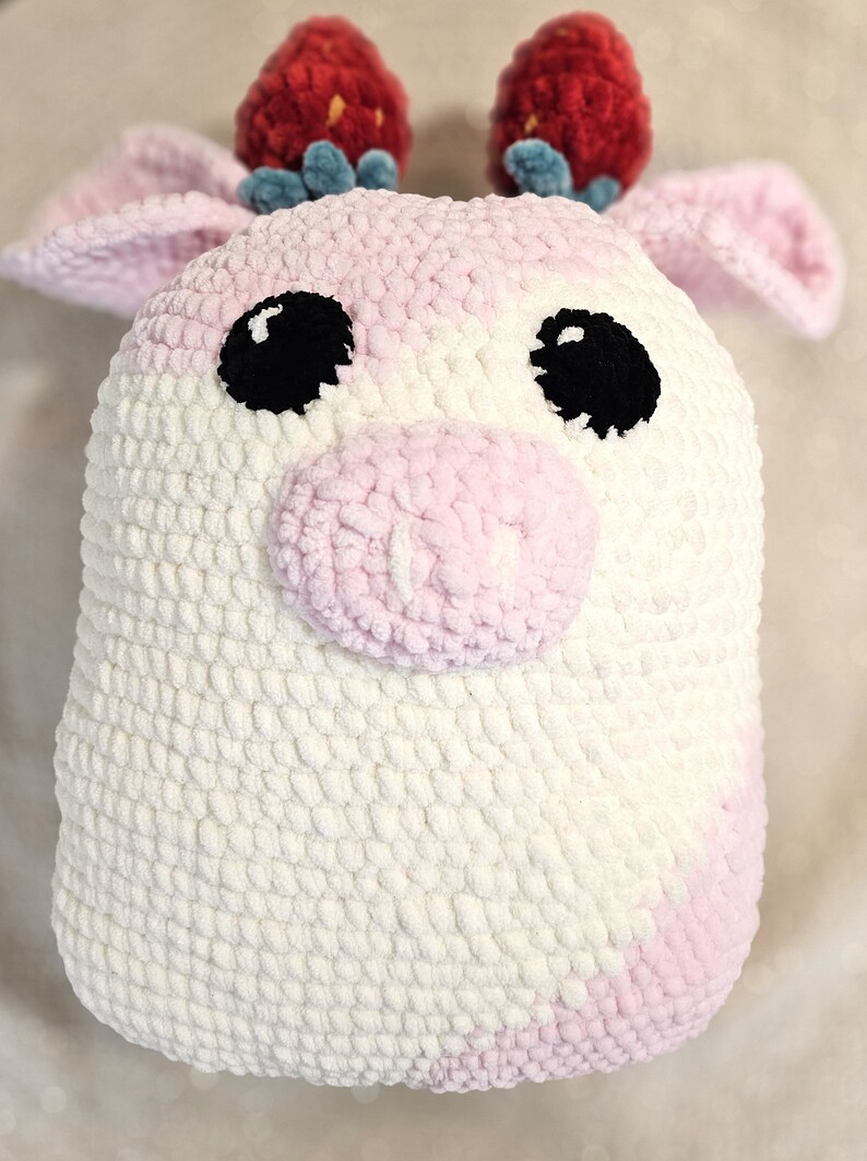 Crochet Strawberry Cow Squishmallow - Etsy