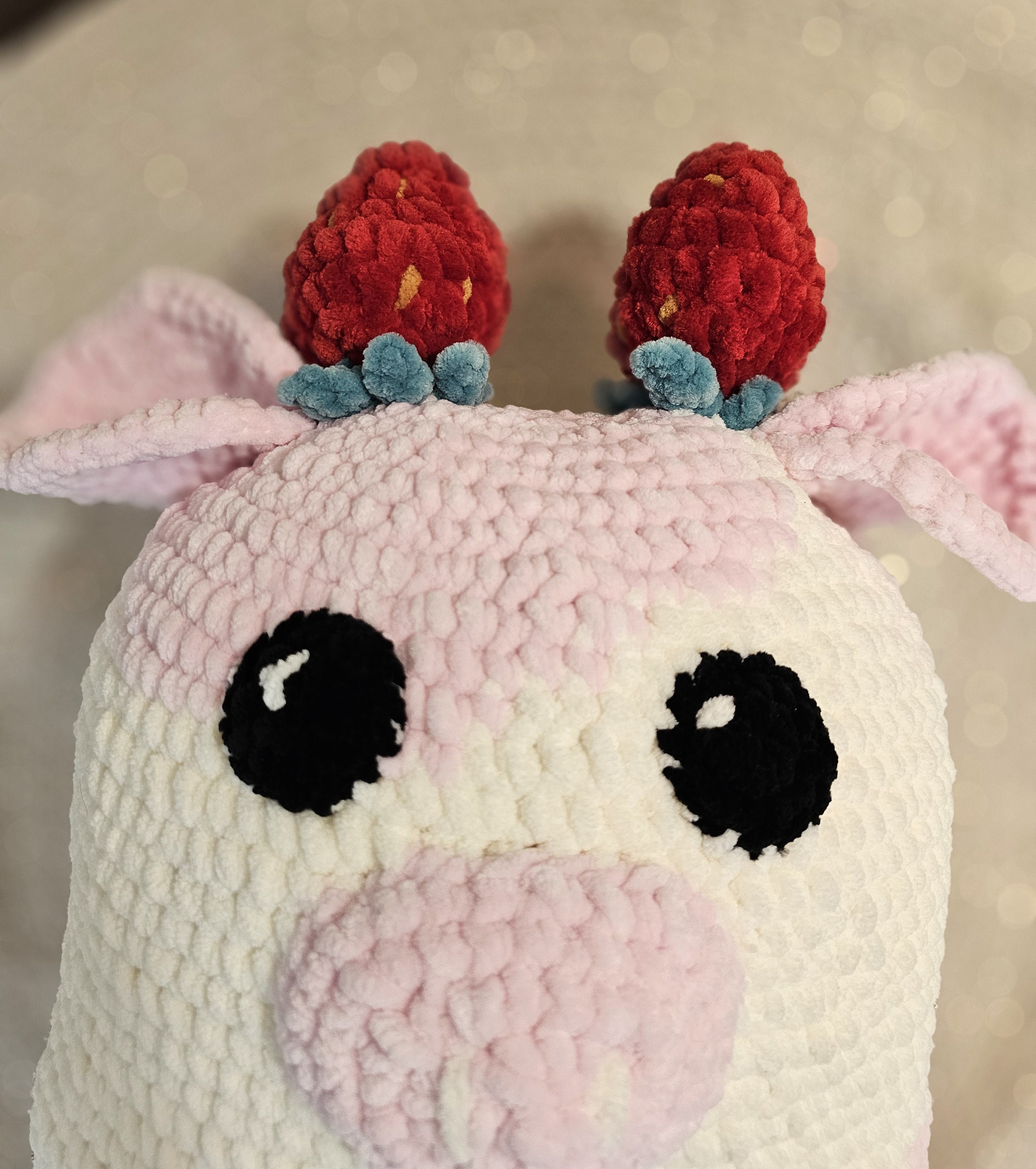 Crochet Strawberry Cow Squishmallow - Etsy