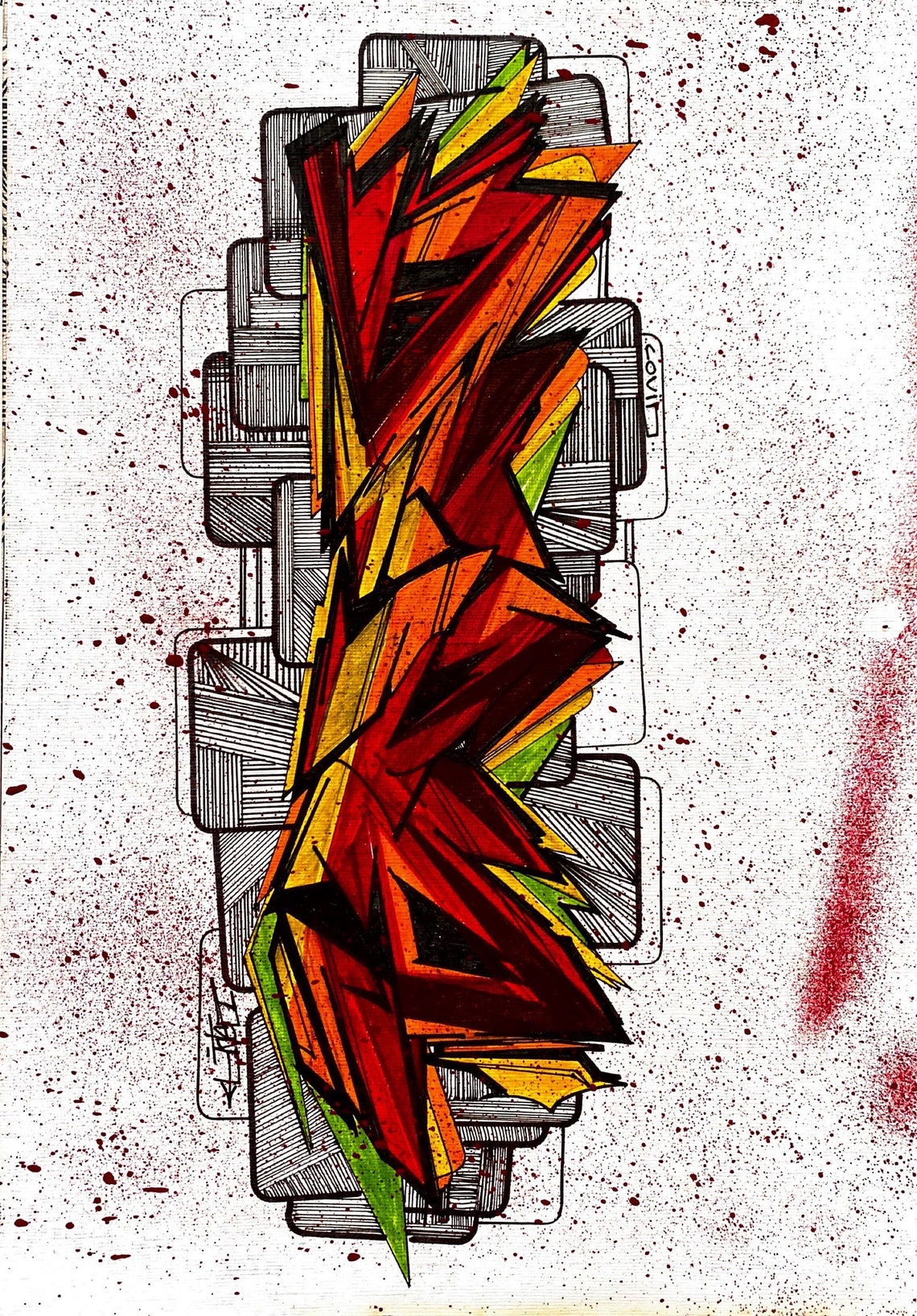 Sketch to Street: Digital Graffiti Evolution Print - Etsy