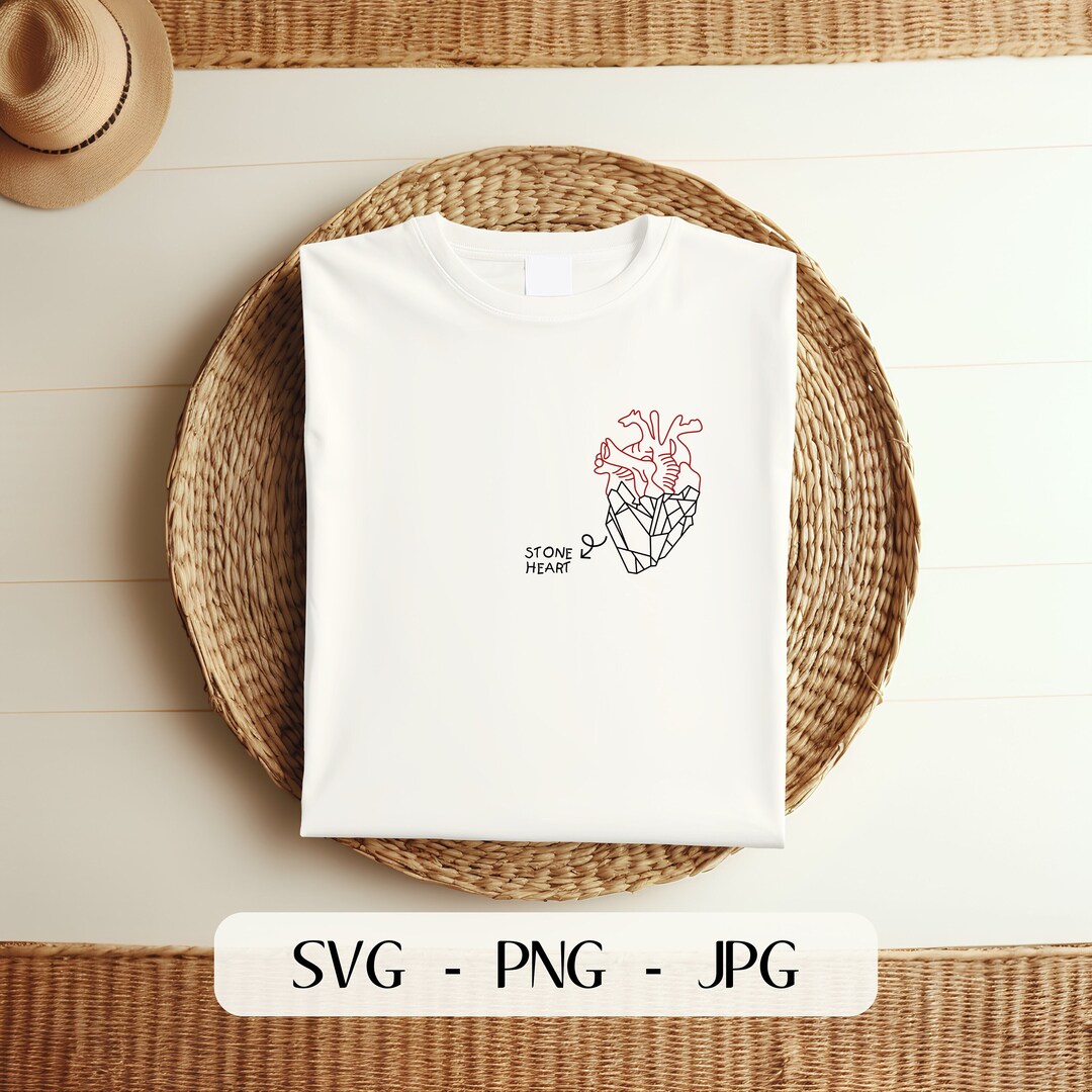 Stone Heart Design, SVG Design, PNG, JPG, Digital Item. - Etsy