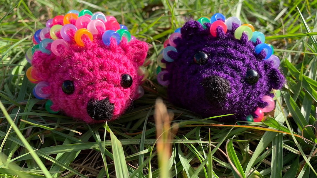 Crocheted Hedgehog Fidget Toy – Stuffed Amigurumi Plush With Beads - Etsy