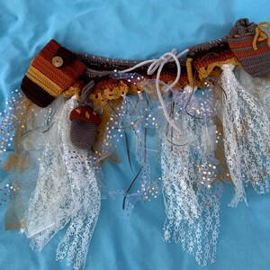 Hand Crocheted Festival Pouch Belt: Autumn Fairycore Utility Belt - Etsy
