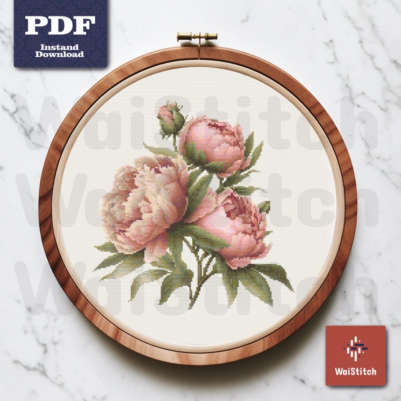 Peony Pattern - Etsy