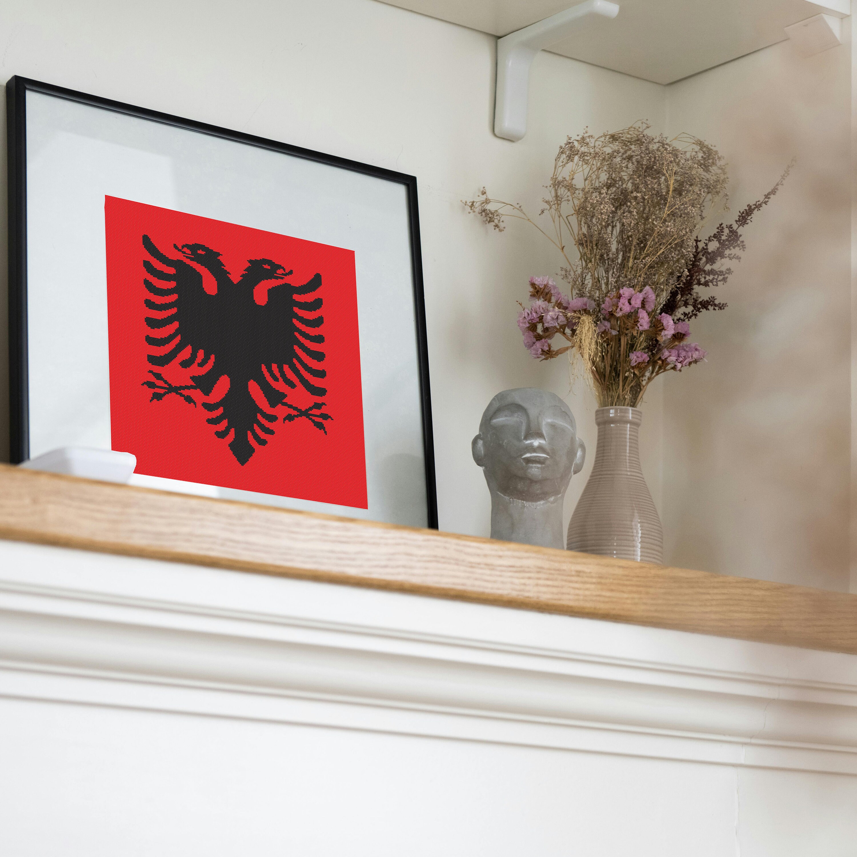 Albanian Eagle Cross Stitch Pattern Albanian Eagle Embroidery File ...
