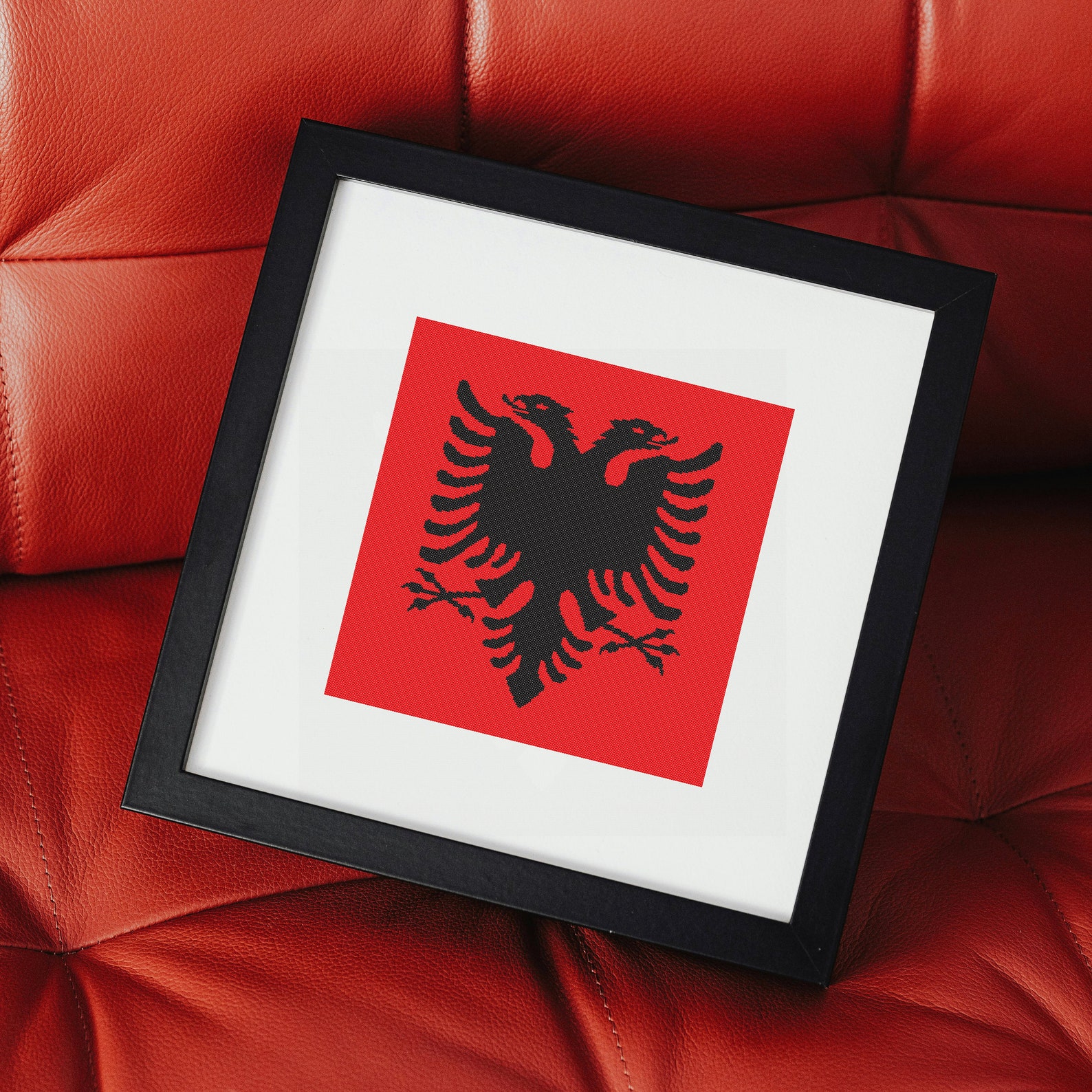 Albanian Eagle Cross Stitch Pattern - Albanian Eagle Embroidery File ...