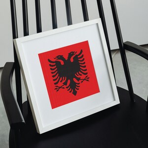 Albanian Eagle Cross Stitch Pattern - Albanian Eagle Embroidery File ...