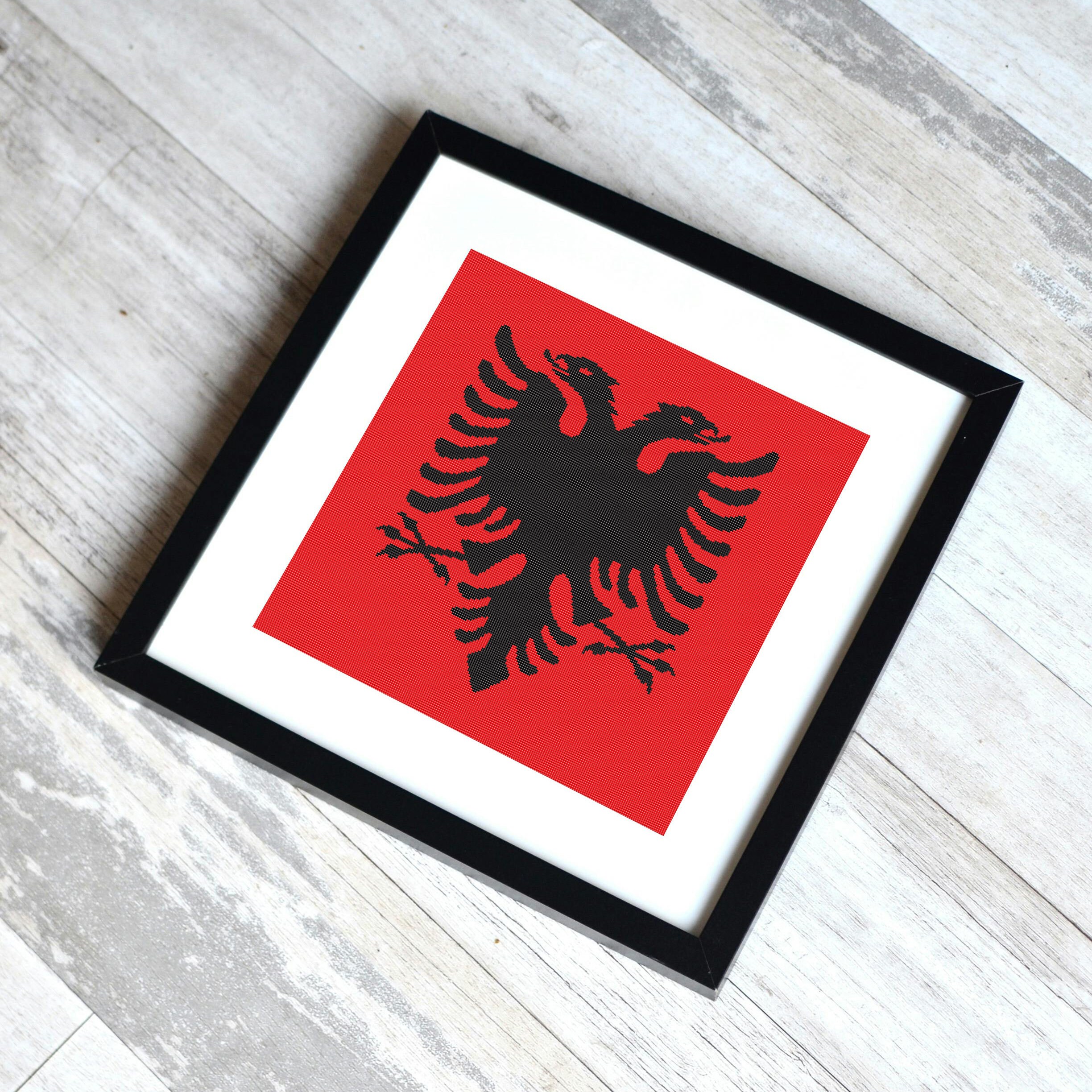 Albanian Eagle Cross Stitch Pattern Albanian Eagle Embroidery File ...