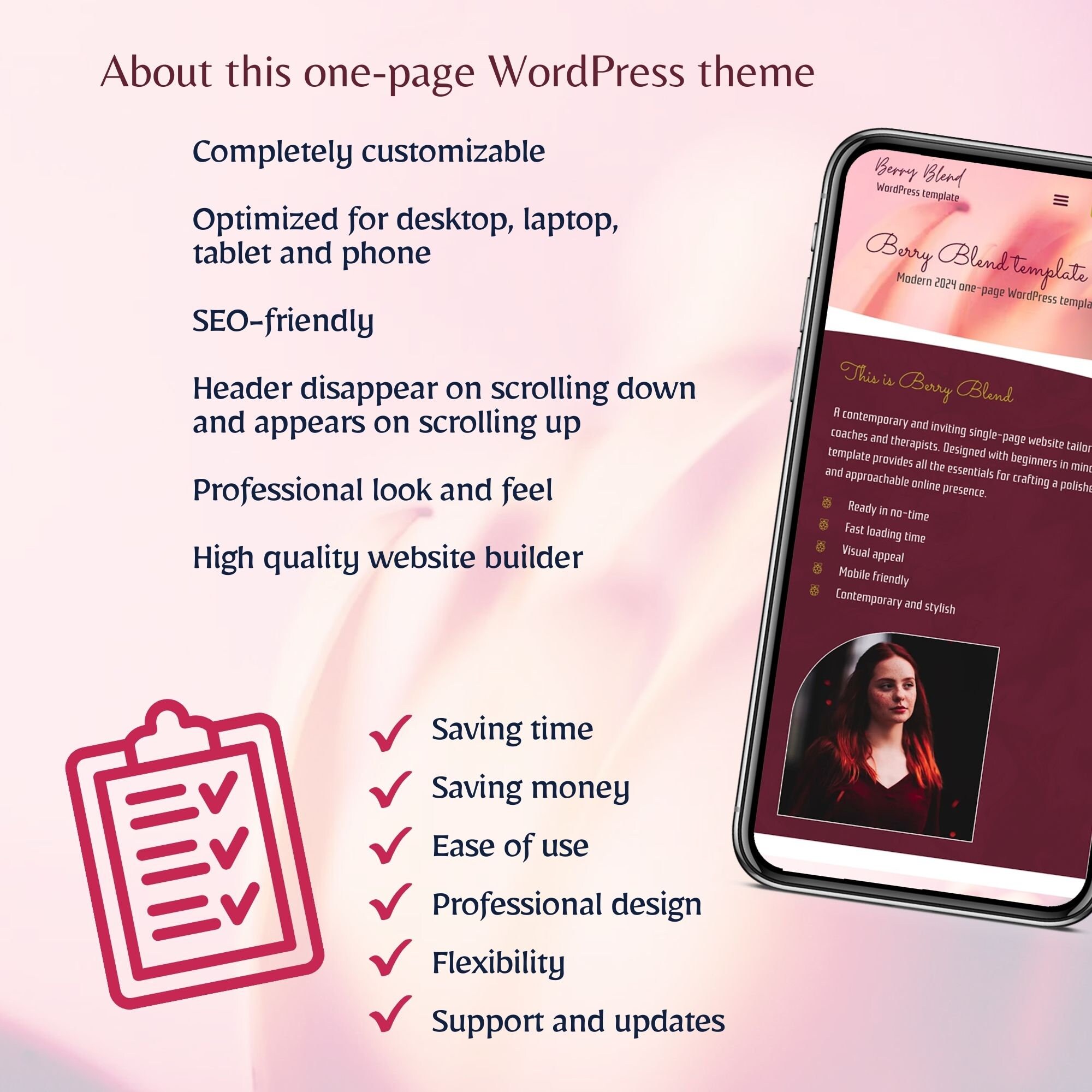 One Page Wordpress Theme: Build With Elementor Pro for a Stunning, Seo-friendly Website Template ...
