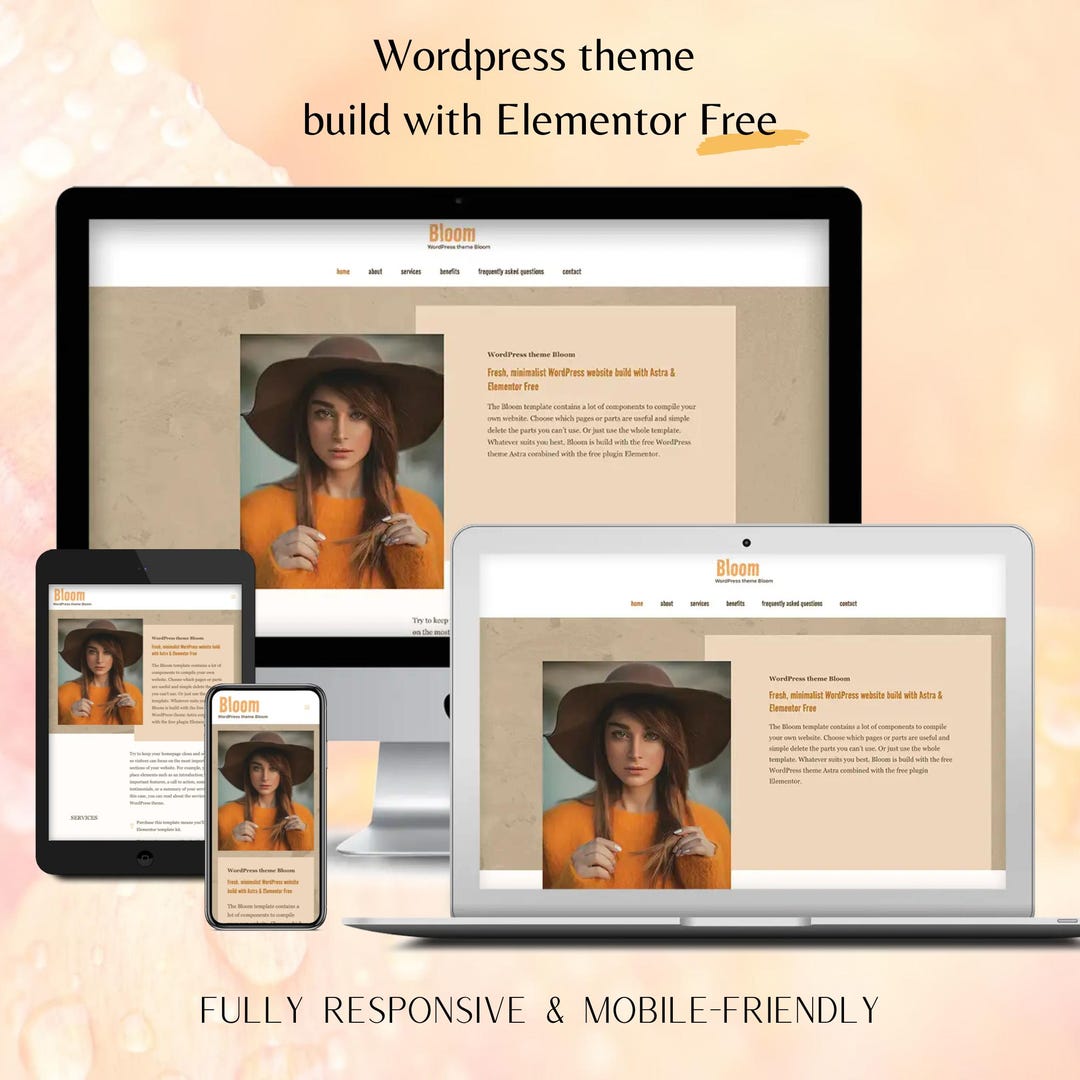 Wordpress Theme Bloom | Responsive Wordpress Template | Build With Elementor Free | Wordpress ...