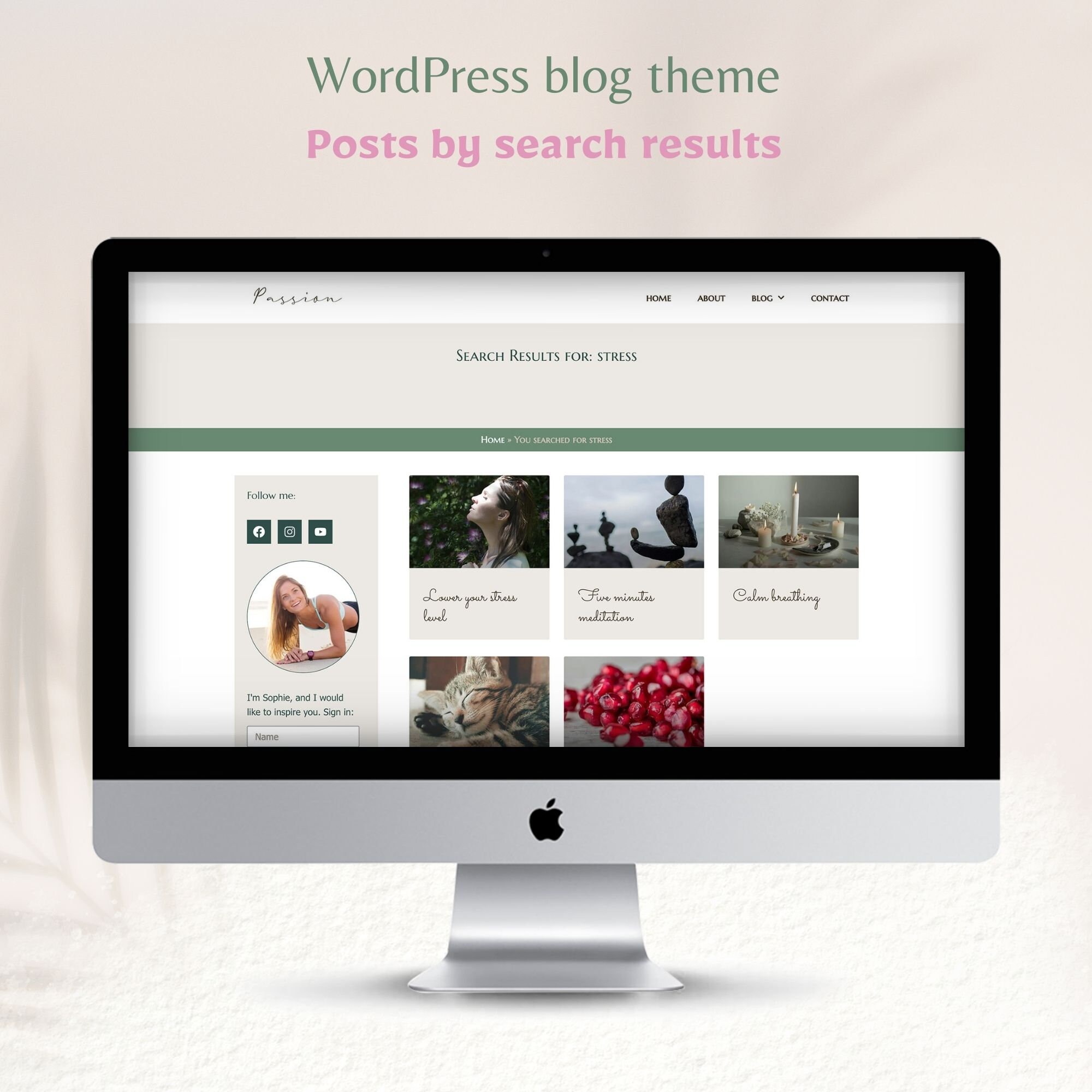 Wordpress Blog Theme | Feminine Website | Fully Responsive | Minimalist Wordpress Theme for ...