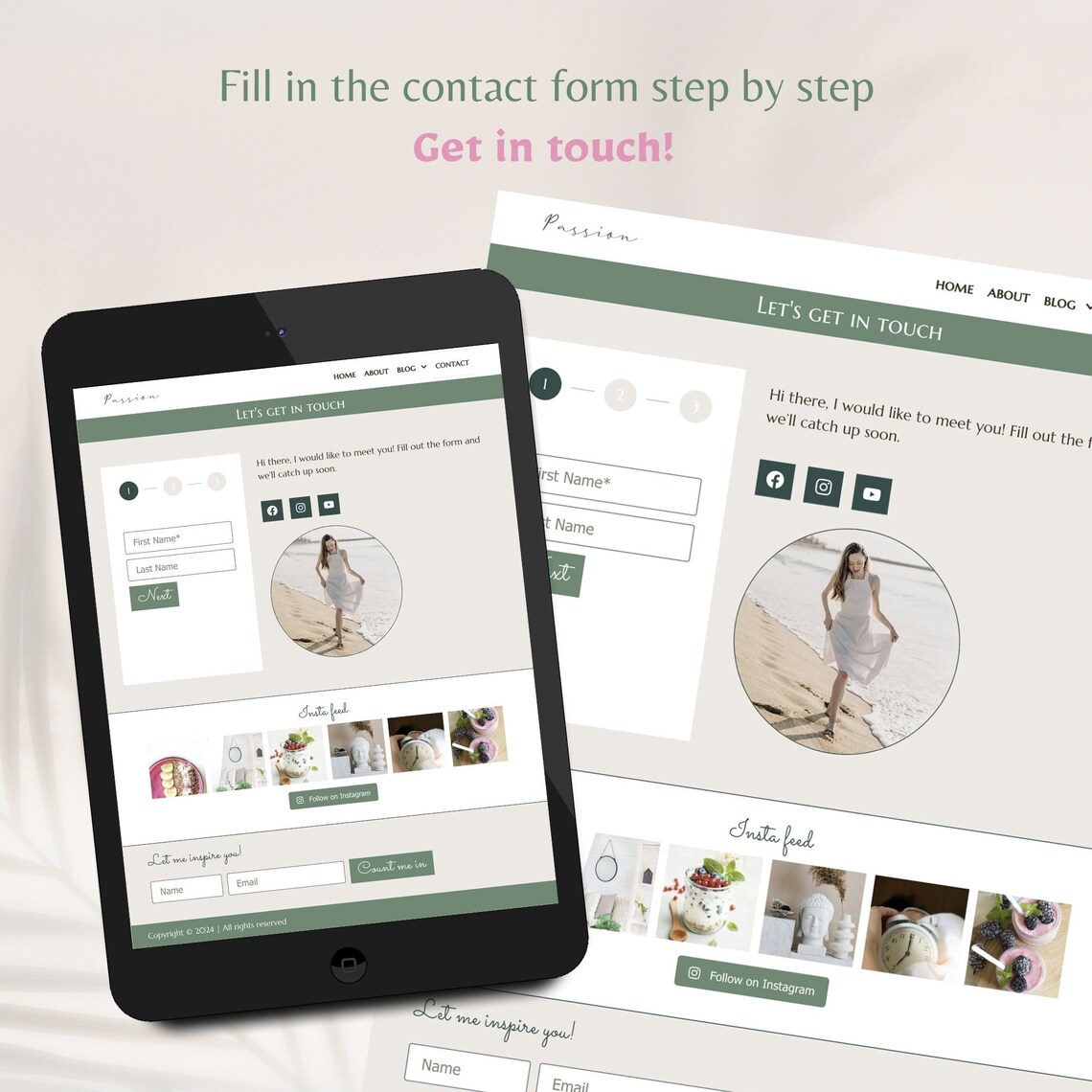Wordpress Blog Theme Feminine Website Fully Responsive Minimalist ...