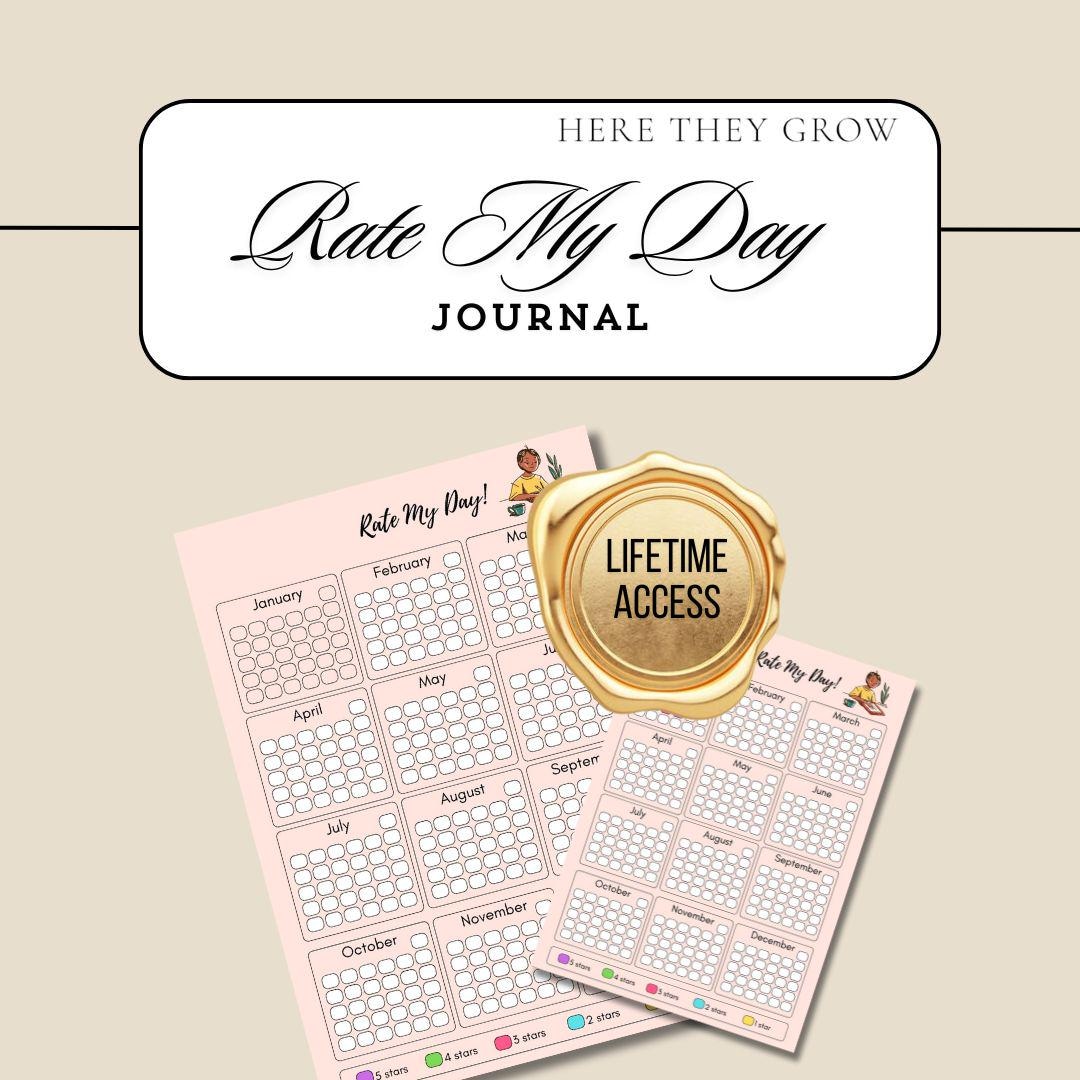 Rate My Day Journal | Printable Journal Template | Daily Mood Tracker ...