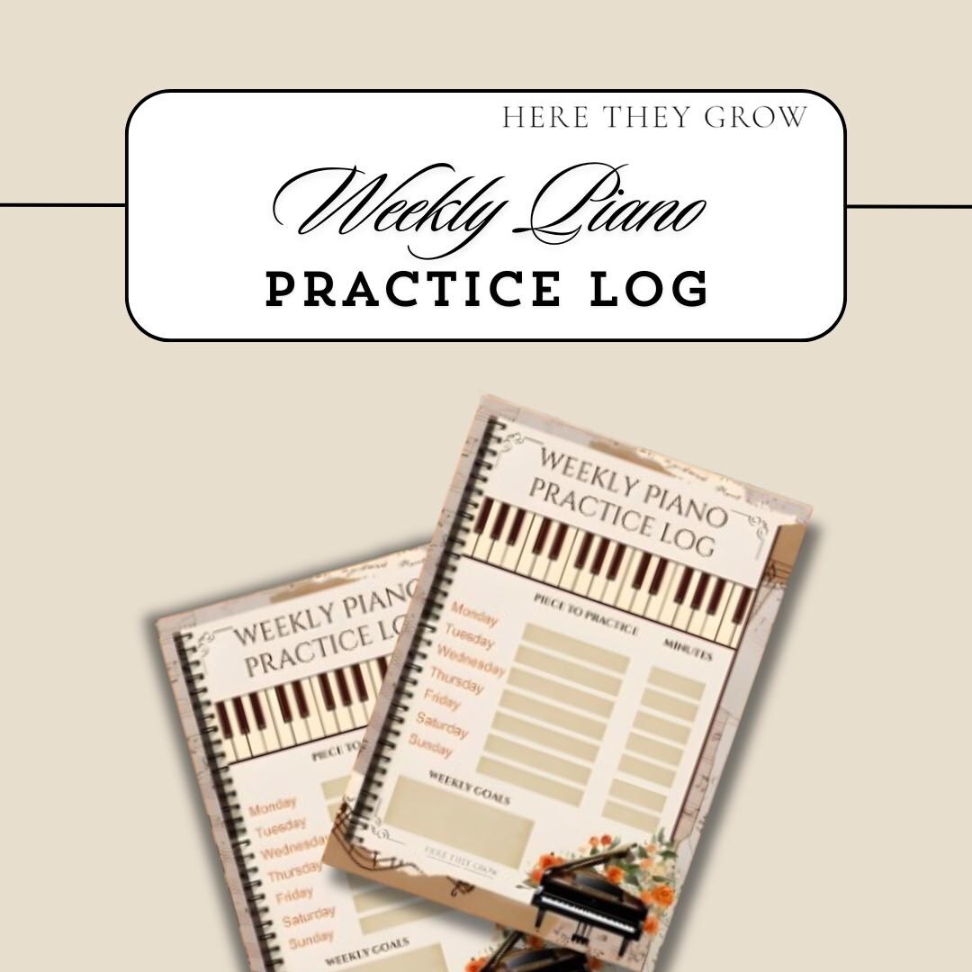 Weekly Piano Practice Log - Etsy