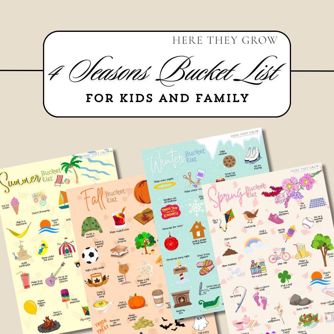 4 Seasons Bucket List Bundle for Kids and Families - Etsy
