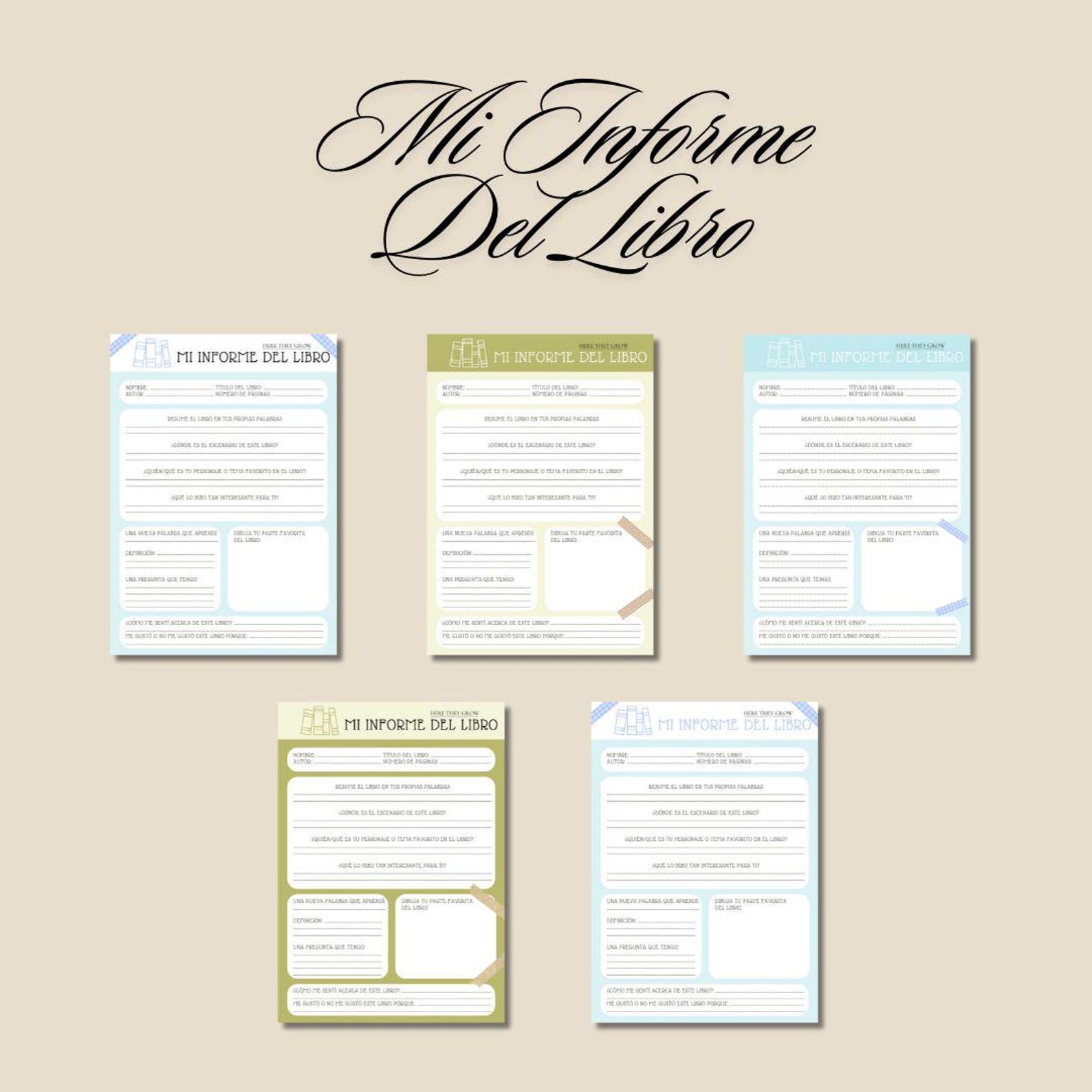 Kids Reading Report Template: Homeschool Printable (A4) - Etsy
