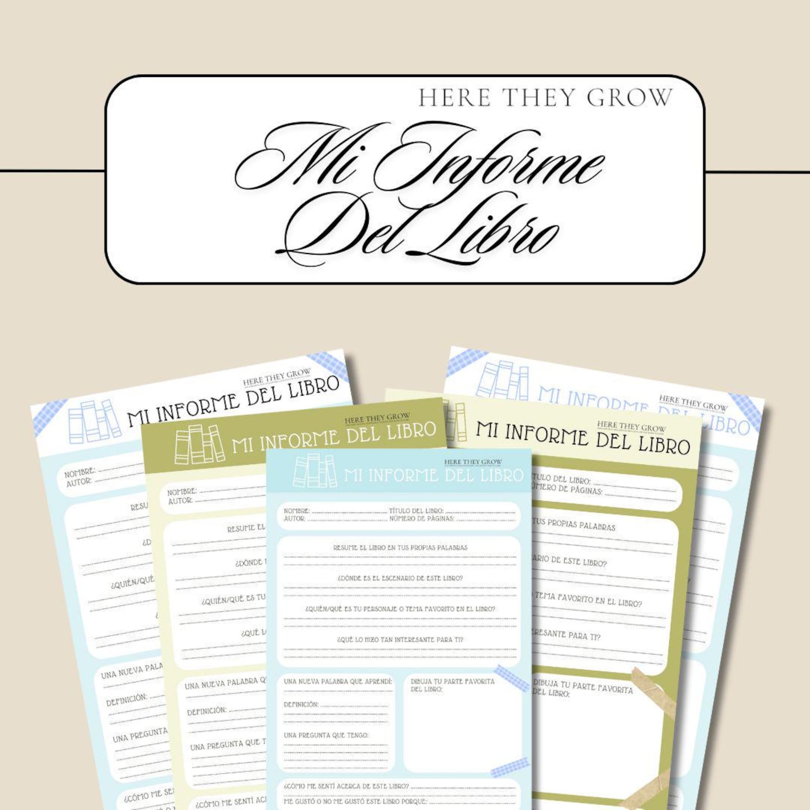 Kids Reading Report Template: Homeschool Printable (A4) - Etsy