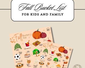 Fall & Winter Bucket List Bundle for Families | Toddler and Kids ...