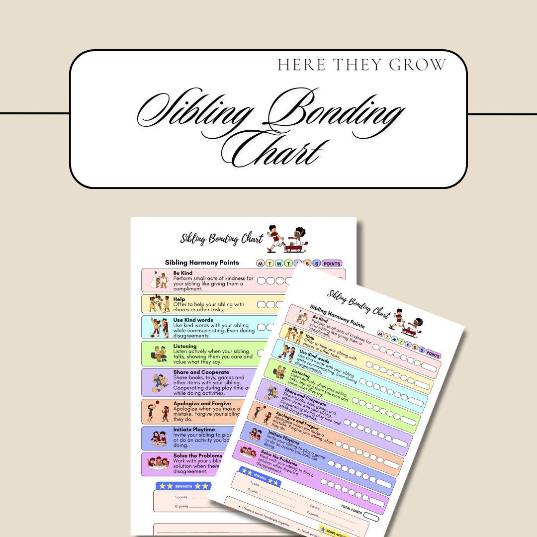 Sibling Bonding Chart: Fun Harmony Tracker (A4) - Etsy
